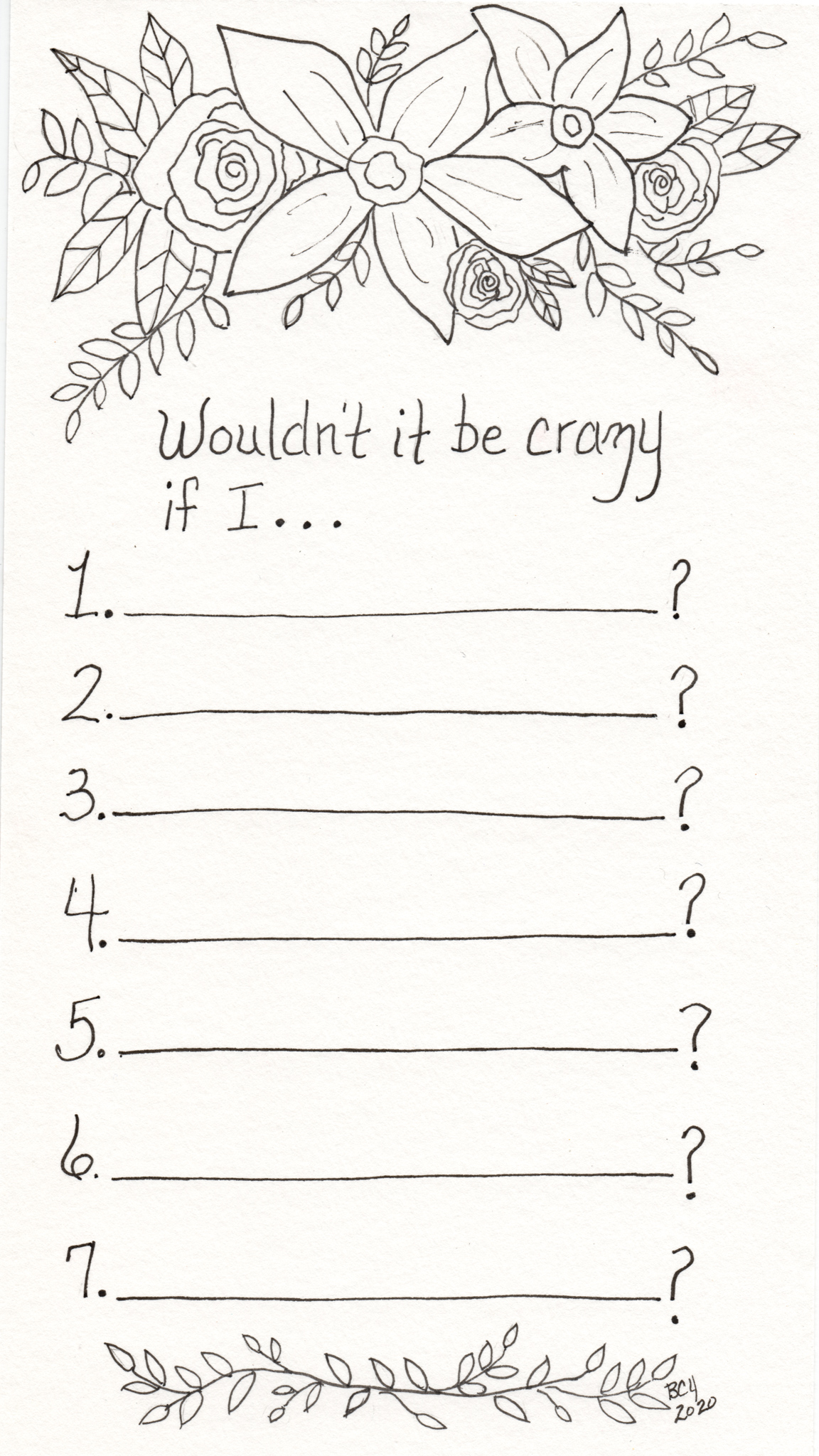 Crazy List – Brenda Yelvington 🌿
